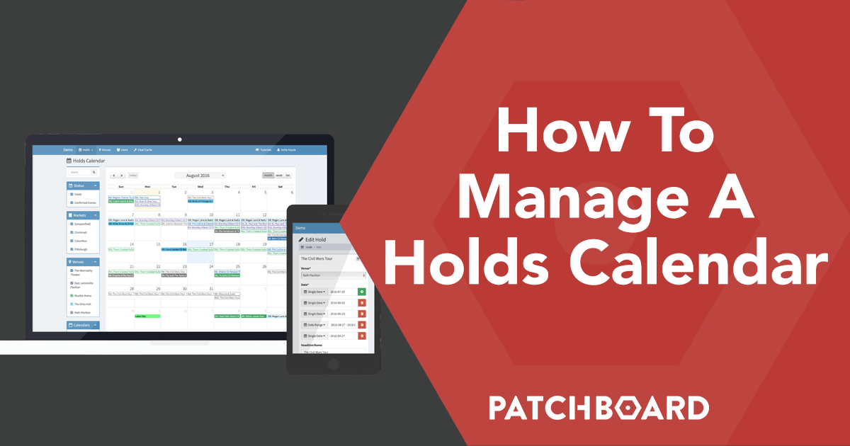 Patchboard – Blog – How to manage a calendar for a venue